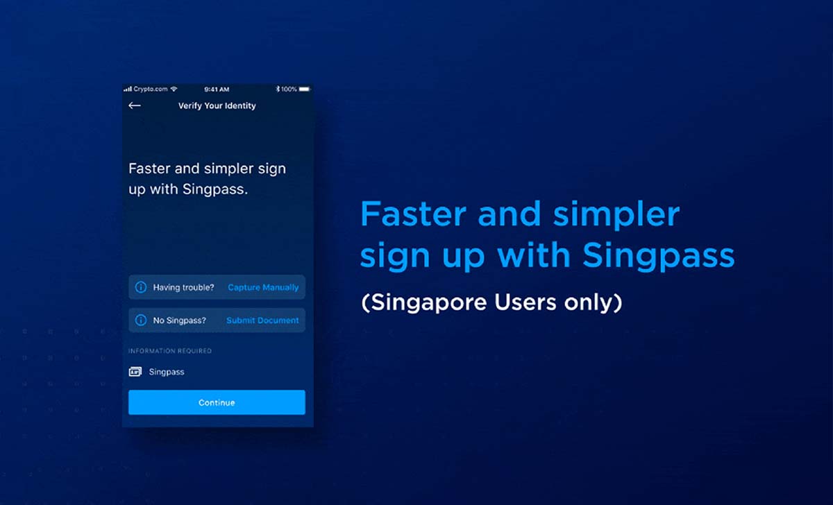 Crypto.com App Integrates With Myinfo for Faster and Simpler Sign-Ups